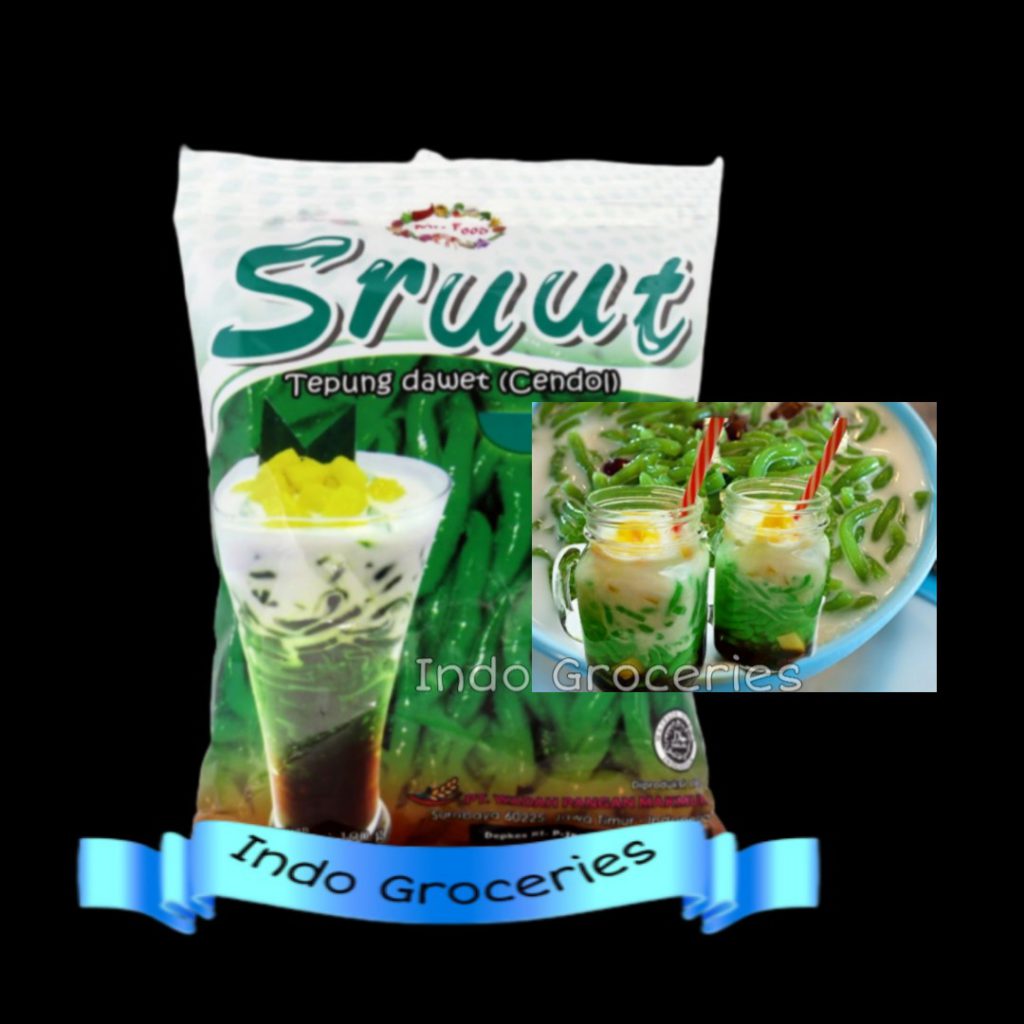 Sruut Instant Tepung Cendol / Dawet Pandan (Pandan Mung Bean Flour Mix ...