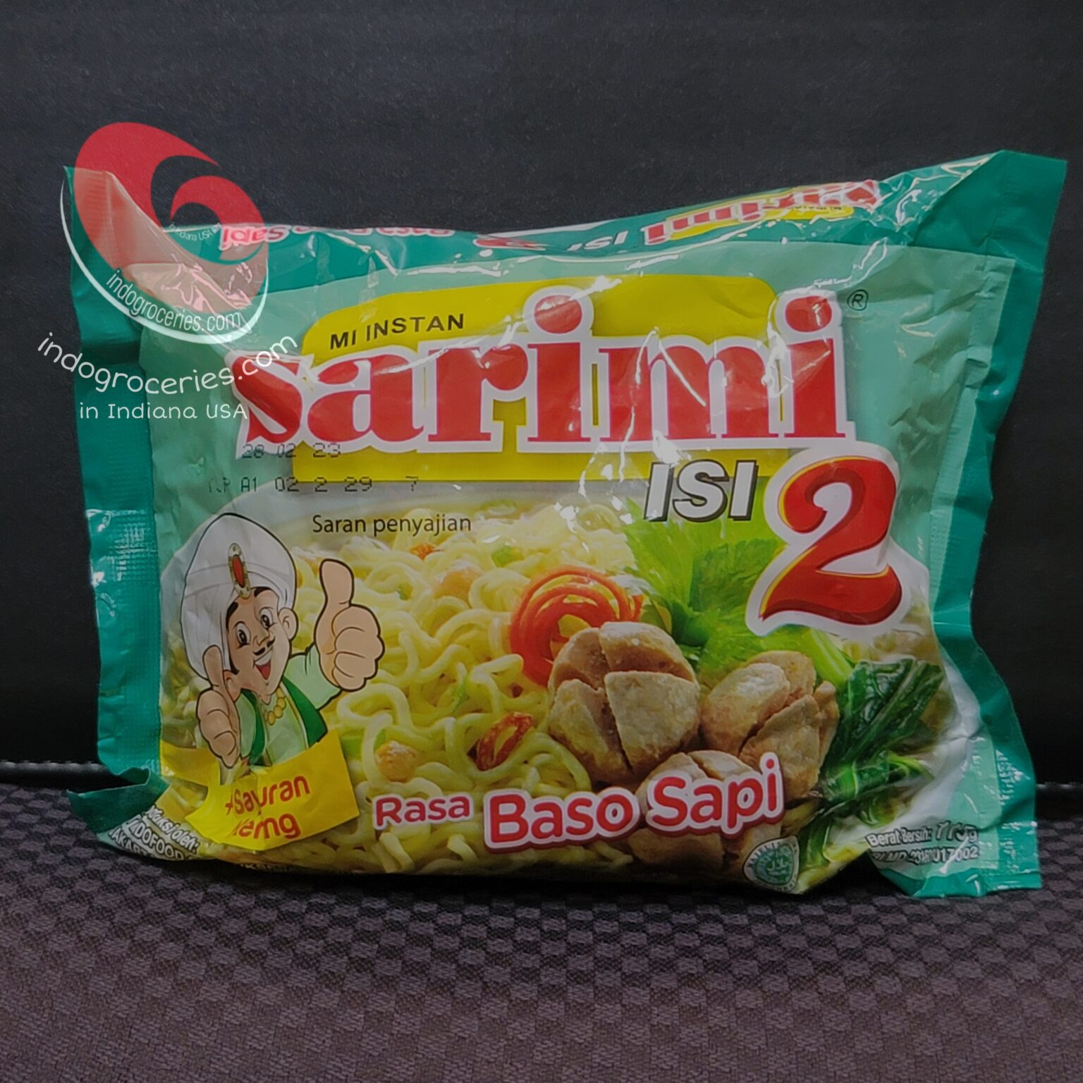 Indofood- Sarimi Baso Sapi isi 2 – 115 grams – Indo Groceries
