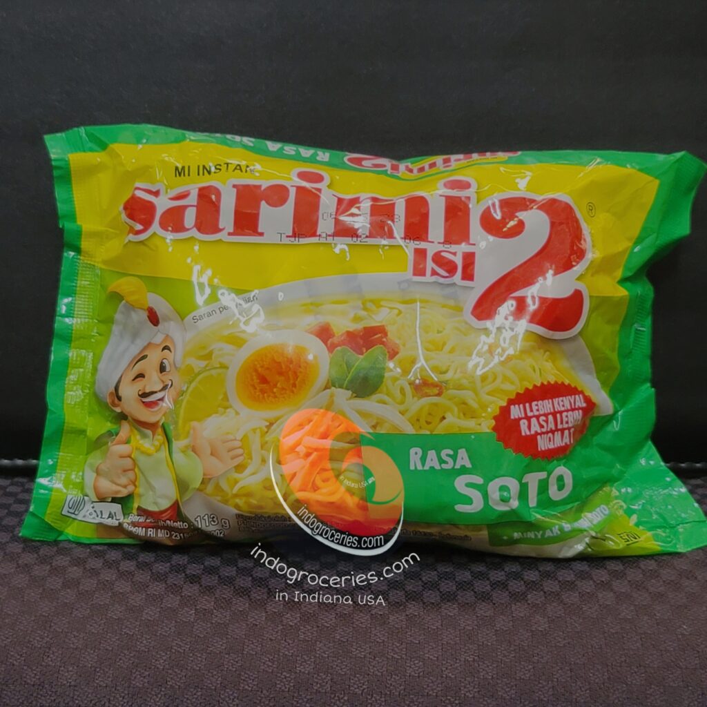 Indofood- Sarimi Baso Sapi isi 2 – 115 grams – Indo Groceries